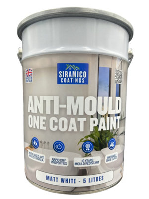 Anti-Mould Paint - 5 Litre - Superior 10 Year Anti-Mould Resistant ...