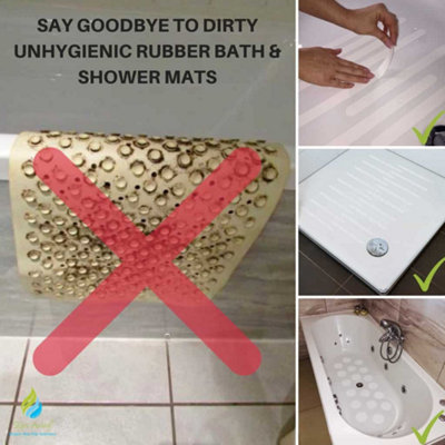 Anti Slip Bath & Shower Stickers 8x Clear Strips