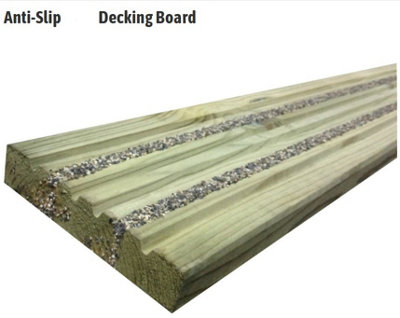 Anti- slip decking boards 3.6m (3 in a pack) (FREE DELIVERY)