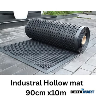 Anti Slip Industrial Hollow Rubber Mat 10m Long x 90cm Wide Heavy Duty ...