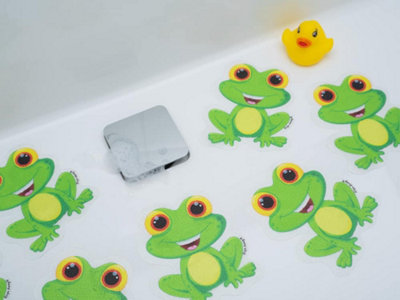 ANTI SLIP KIDS BATH STICKERS FRIENDLY FROG (5X PACK )