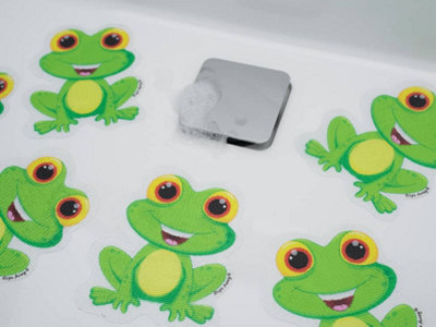 ANTI SLIP KIDS BATH STICKERS FRIENDLY FROG (5X PACK )