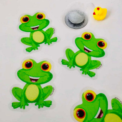 ANTI SLIP KIDS BATH STICKERS FRIENDLY FROG (5X PACK )
