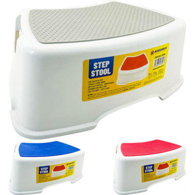 Anti Slip Plastic Step Stool Bathroom Kitchen Support Multi Purpose ...