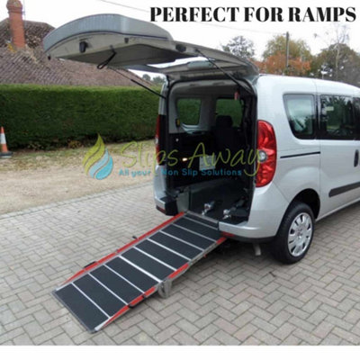 Anti Slip Tread Cleats Pre Cut Tiles 150mm x 610mm Blue 1 pack