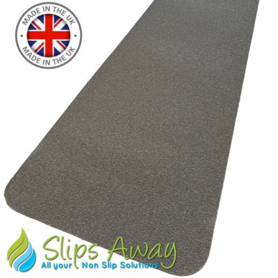 Anti Slip Tread Cleats Pre Cut Tiles 150mm x 610mm Grey 3 pack