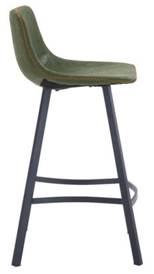 Antico Single Kitchen Bar Stool, Powder-Coated Stainless Steel Legs ...