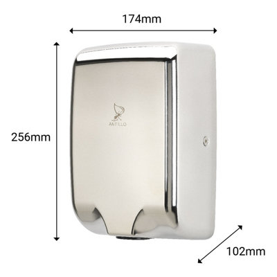 Antillo Slim Hand Dryer Stainless Steel