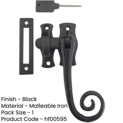 Antique Black Range Locking Fasteners 100mm - Security and Style ...