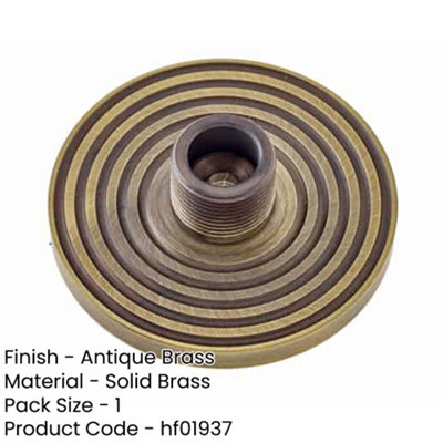 Antique Brass Reeded Base Wall Mounted Door Stop for Stylish Home Decor ...