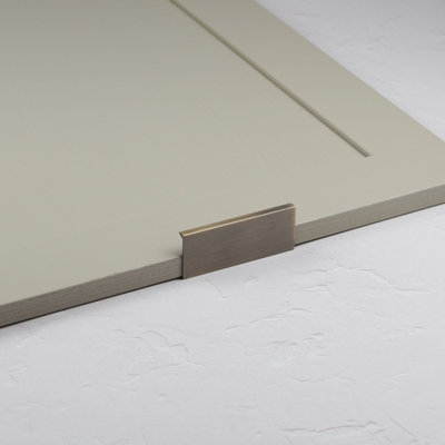 Antique Brass Squared Edge Pull 40mm Lip Pull Edge Mount Profile Handle Drawer Office Kitchen ...