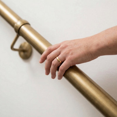 Antique Brass Stair Hand Rail Kit 2.4M