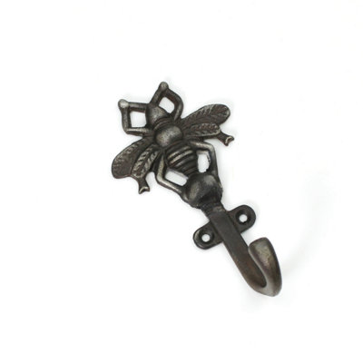 Antique Cast Iron Bee Single Coat Hook