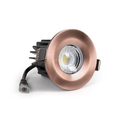 Antique Copper 10W LED Downlight - Warm & Cool White - Dimmable IP65 ...
