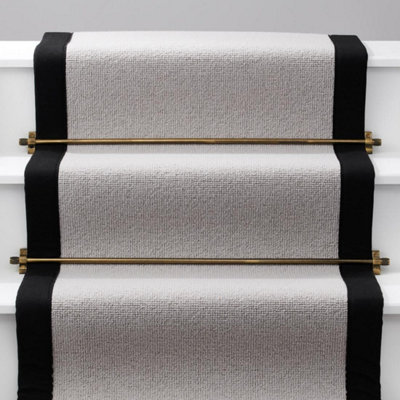 Antique Gold Brass Stair Rod With Knurled Ends - 120cm - SE Home