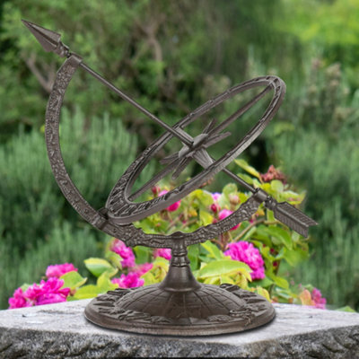 Antique Outdoor Garden Armillary Sundial Statue | DIY at B&Q