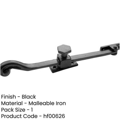 Antique Range 300mm Black Sliding Screw Down Stay for Windows - Window ...
