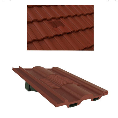 Antique Red Marley Ludlow Major - Redland Renown Castellated Roof Tile ...