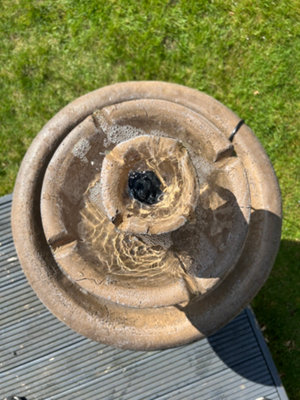 Antique Stone Effect Classic Grey 3 Tier Fountain Water Feature