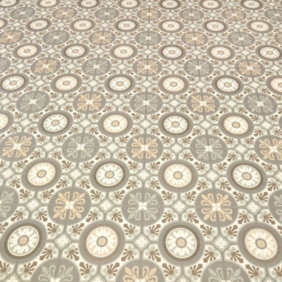 Antique Victorian Tile Vinyl by Remland (9m x 2m)
