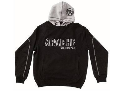 Apache APHOODSWEAT Hoodie Work Hooded Jumper Black - M | DIY at B&Q