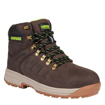 Apache Moose Jaw Waterproof Safety Work Boots Brown (Sizes 5-13)