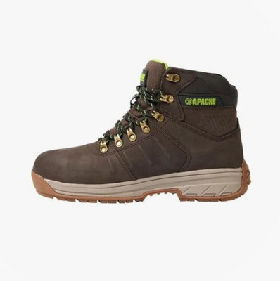 Apache Moose Jaw Waterproof Safety Work Boots Brown (Sizes 5-13)