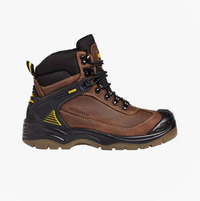 Apache RANGER Waterproof Safety Work Boots Brown (Sizes 5-13)