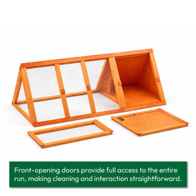 Apex Triangle Wooden Pet Run Portable Playpen Small Animal Enclosure ...