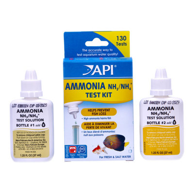 API AMMONIA TEST KIT TROPICAL COLDWATER AND MARINES FISH TANK AQUARIUM
