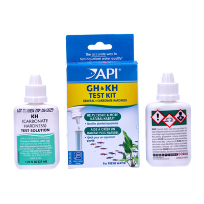 API GH & KH WATER TEST KIT FISH TANK TROPICAL POND GENERAL CARBONATE ...