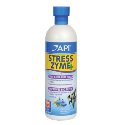 API STRESS ZYME Freshwater and Saltwater Aquarium Cleaning Solution 473 ...