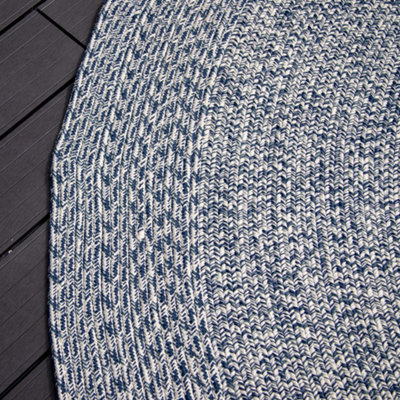 Apollo 300cm Round Indoor and Outdoor Rug in Prussian Blue