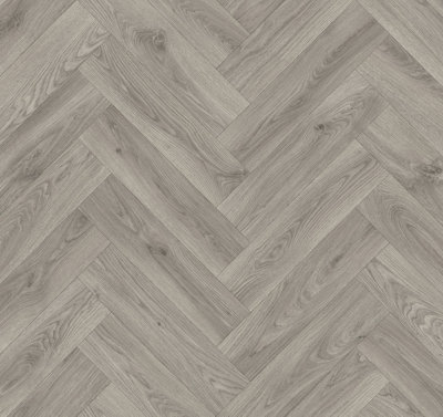 Apollo Grey Herringbone Wood Effect Vinyl Floor 1m x 4m
