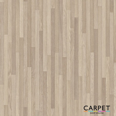 Apollo Narrow Plank Beige Oak Wood Effect Vinyl Floor 2m x 3m