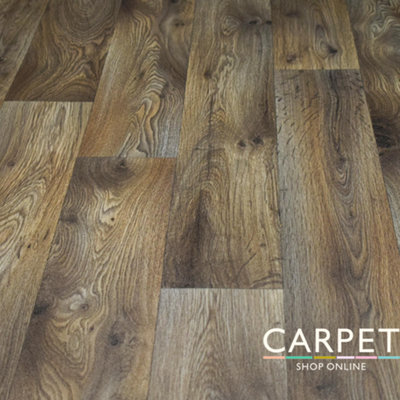 Apollo Narrow Plank Beige Oak Wood Effect Vinyl Floor 4m x 2m