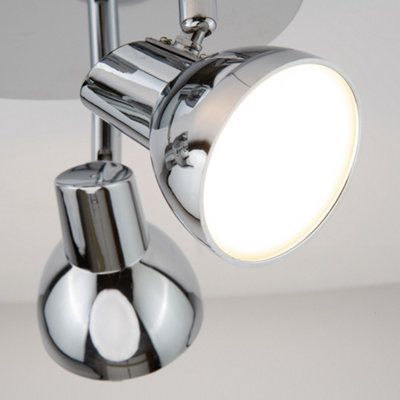 Apollo Spotlight Polished Chrome Integrated 5W LED 3-Plate Triple ...