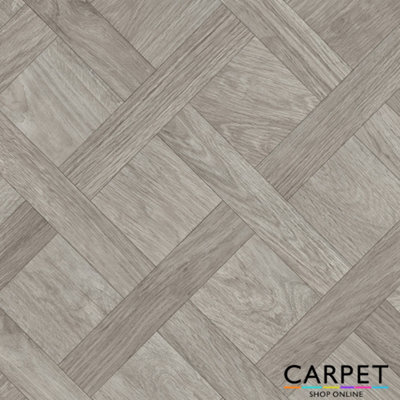 Apollo Storm Grey Basket Weave Vinyl Floor 2m x 3m