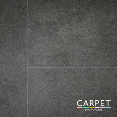 Apollo Storm Grey Basket Weave Vinyl Floor 6m x 4m