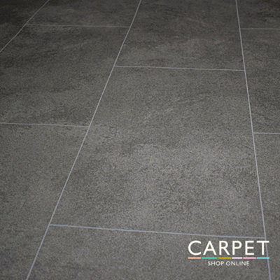 Apollo Storm Grey Basket Weave Vinyl Floor 6m x 4m