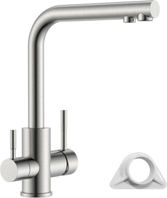 Appaso 3-in-1 Filtered Water Kitchen Mixer Tap - Brushed Stainless ...