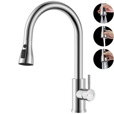 Appaso Kitchen Mixer Tap with Pull Out Spray, 3 Modes including Double ...