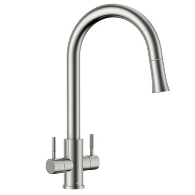 Appaso Kitchen Tap Dual Lever,2 Handles Monobloc Sink Mixer Taps