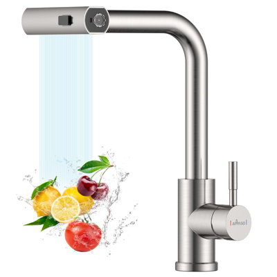 APPASO Waterfall Kitchen Mixer Tap with Pull Out Spray 360 Swivel ...