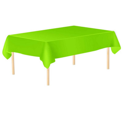 APPLE GREEN PLASTIC TABLE COVER, DISPOSABLE WIPE CLEAN WATERPROOF ...