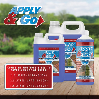 Apply & Go Patio & Decking Cleaner - 5L Concentrated Outdoor Mould ...