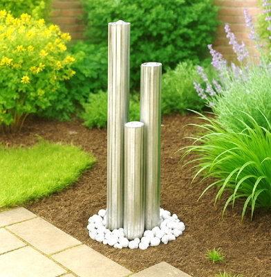 Aqua Creations Athens 3 Tube Stainless Steel Water Feature - Mains ...