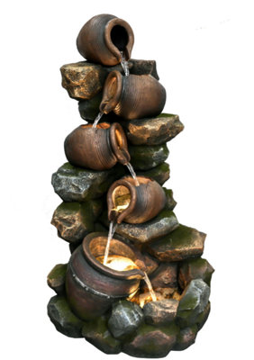 Aqua Creations Dakota Pouring Pots Mains Plugin Powered Water Feature ...