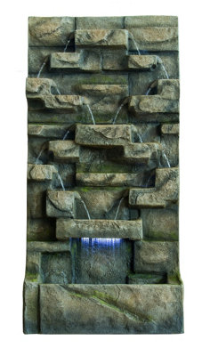 Aqua Creations Extra Large Grey Water Wall Mains Plugin Powered Water ...
