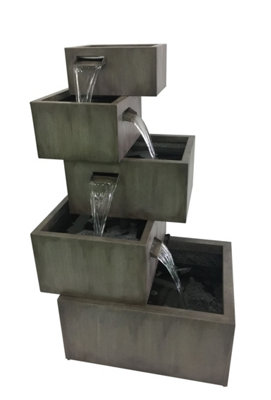 Aqua Creations Ferentino Zinc Metal Solar Water Feature